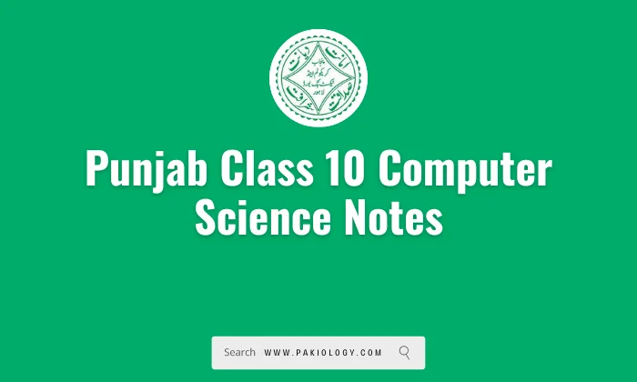 Class 10 Computer Science Notes for Punjab Board 2024 - Pakiology Class 10 Computer Science Notes for Punjab Board 2024 - Pakiology